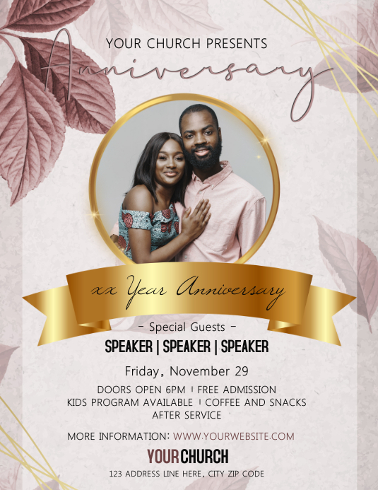 Copy of Church ANNIVERSARY Event Flyer Template | PosterMyWall
