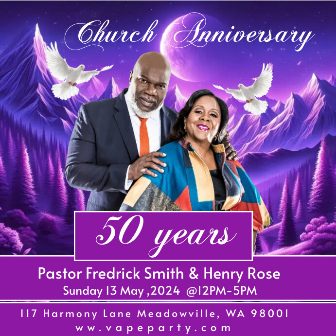 Church Anniversary Flyer, Church Flyer Template | PosterMyWall