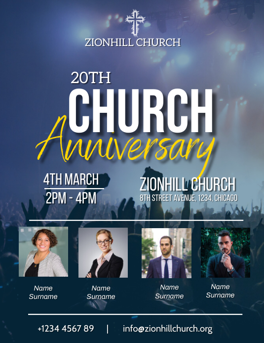 church anniversary flyer Template | PosterMyWall