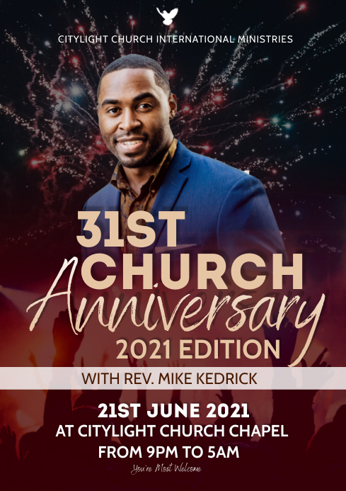 church anniversary flyer Template | PosterMyWall