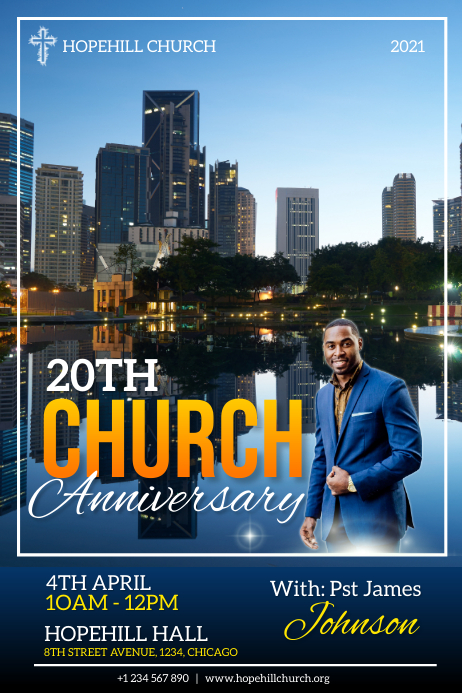 church anniversary flyer Template | PosterMyWall
