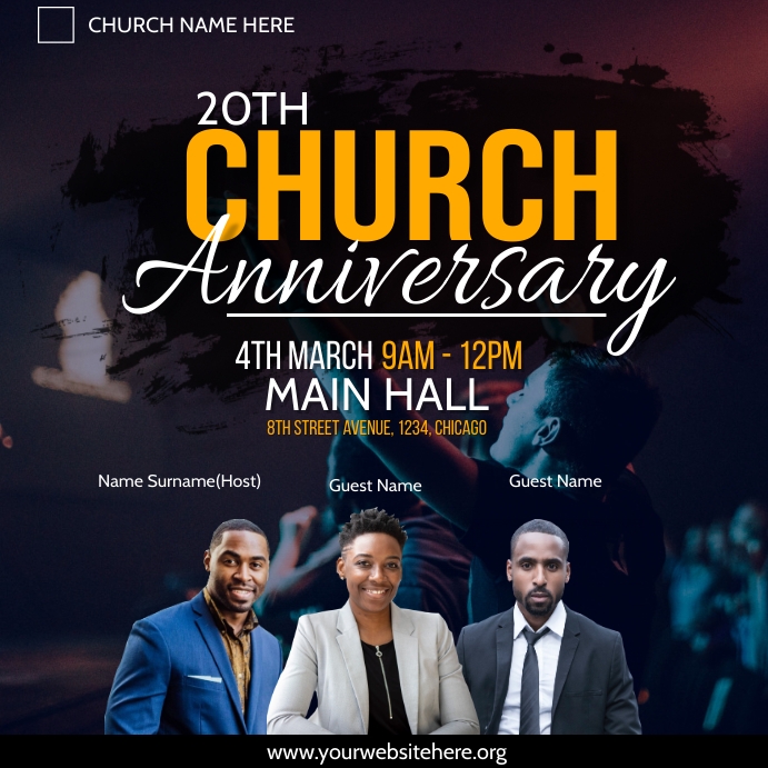 church anniversary flyer Template | PosterMyWall