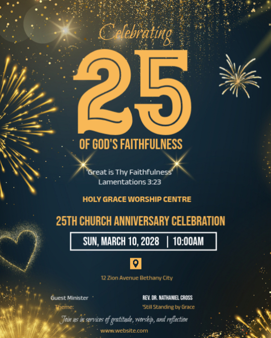 church anniversary flyer Template | PosterMyWall