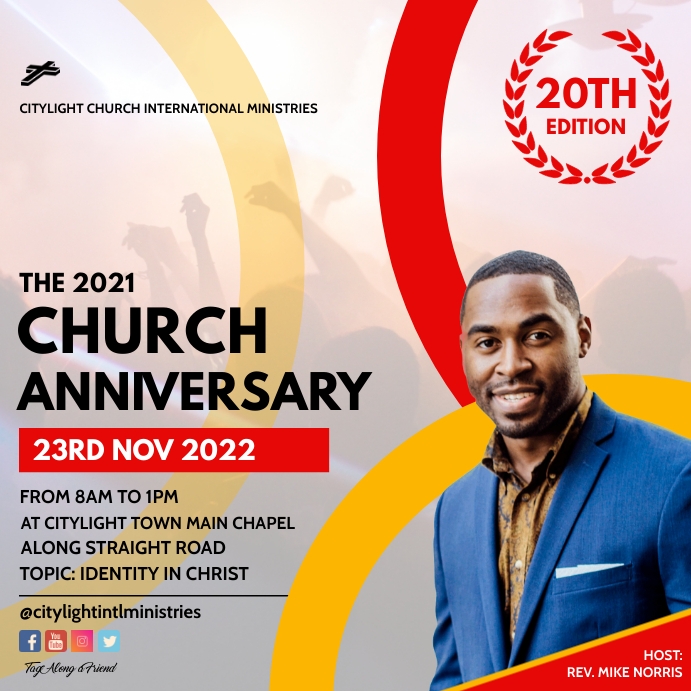 church anniversary flyer design Template | PosterMyWall