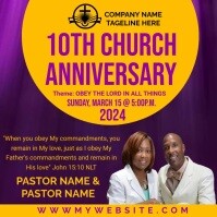 church Anniversary flyers Template | PosterMyWall