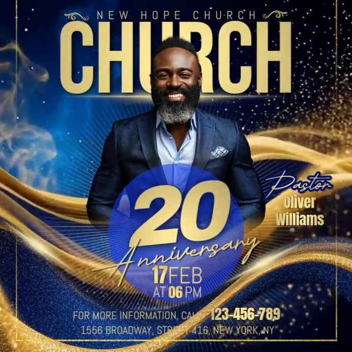 Church Anniversary Instagram Post Template | PosterMyWall