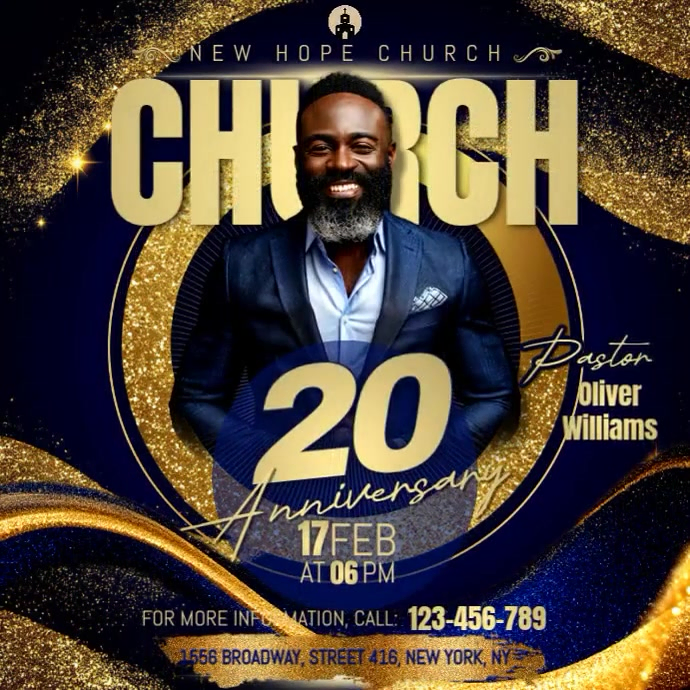 Church Anniversary Instagram Post Template | PosterMyWall