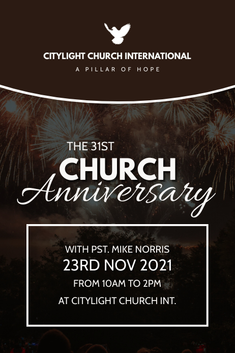 Copy of CHURCH ANNIVERSARY POSTER | PosterMyWall