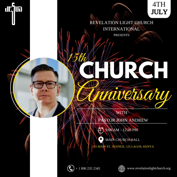 CHURCH ANNIVERSARY POSTER Template | PosterMyWall
