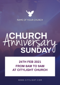 CHURCH ANNIVERSARY POSTER Template | PosterMyWall