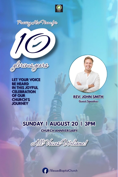 church anniversary poster Template | PosterMyWall