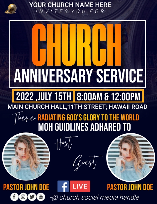 Copy of church anniversary service | PosterMyWall