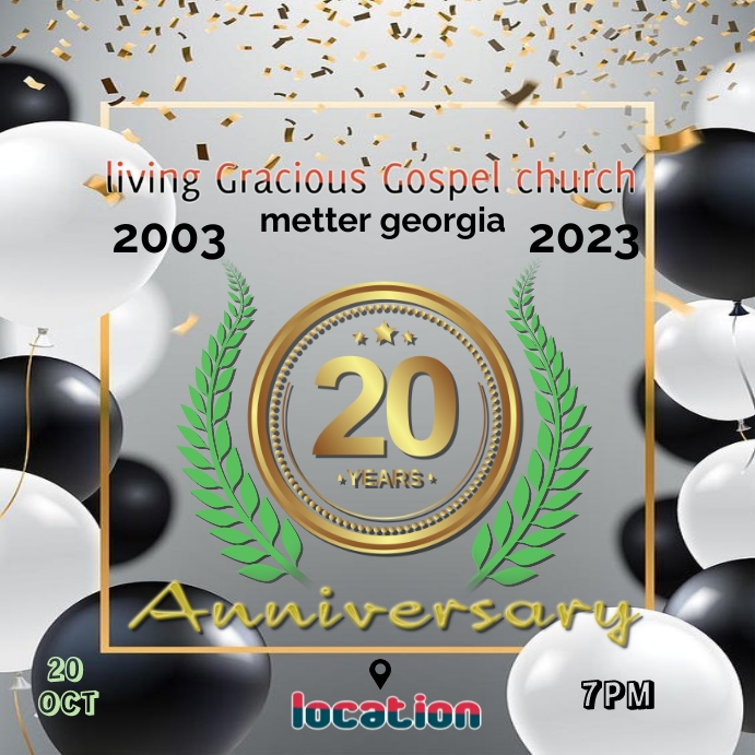church anniversary template | PosterMyWall