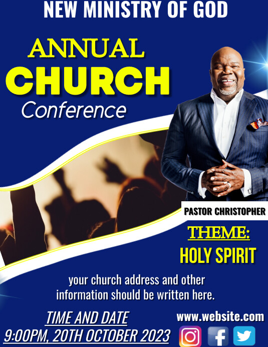 Church annual conference design template | PosterMyWall