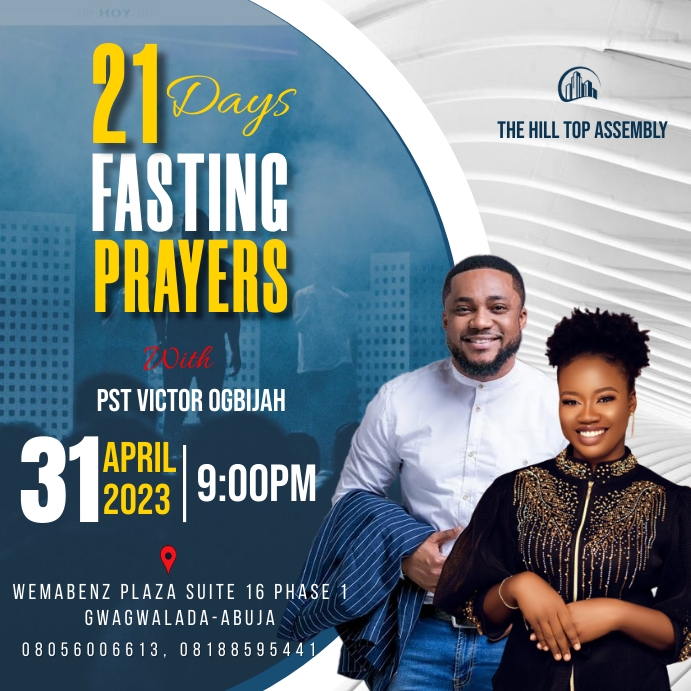 church annual fasting and prayers Template | PosterMyWall