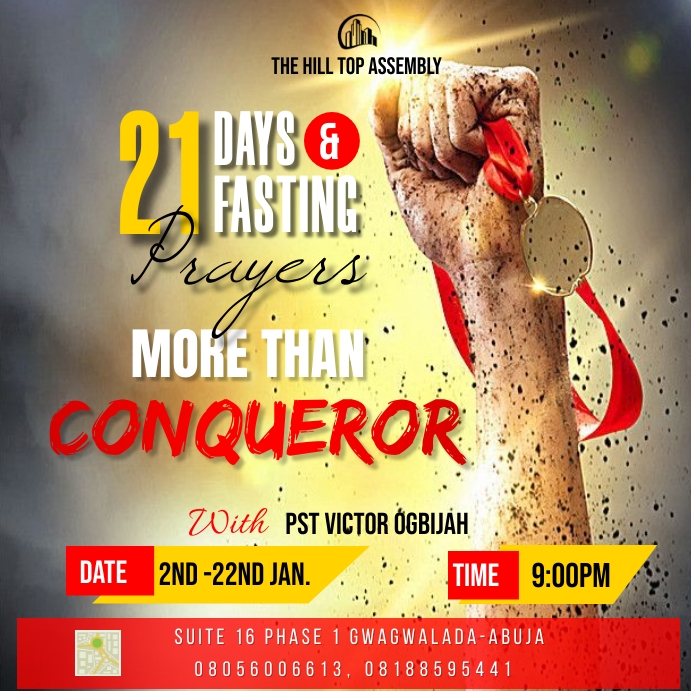 church annual fasting and prayers Template | PosterMyWall