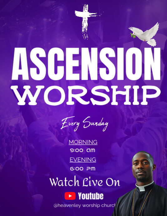 church ascension Sunday online template | PosterMyWall