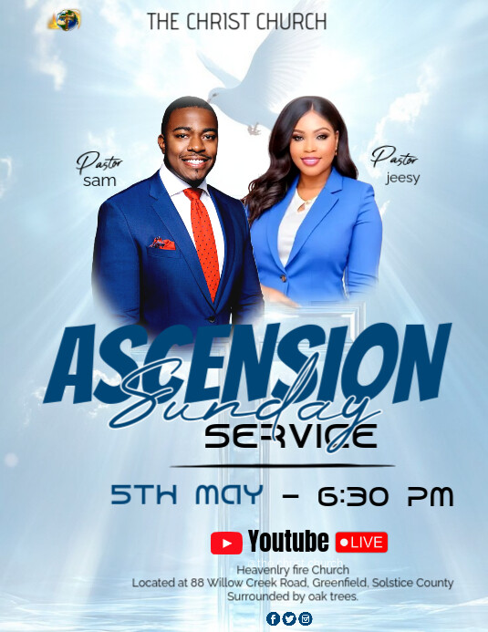 church ascension Sunday online template | PosterMyWall