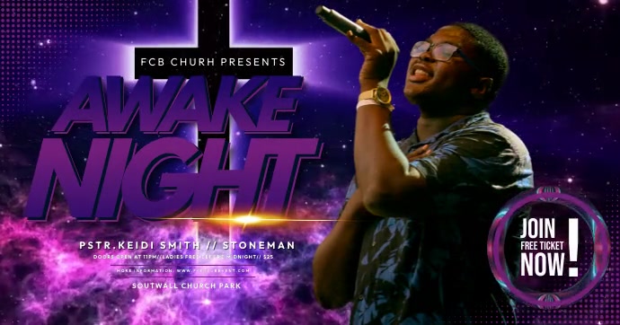 church Awake Night Template | PosterMyWall
