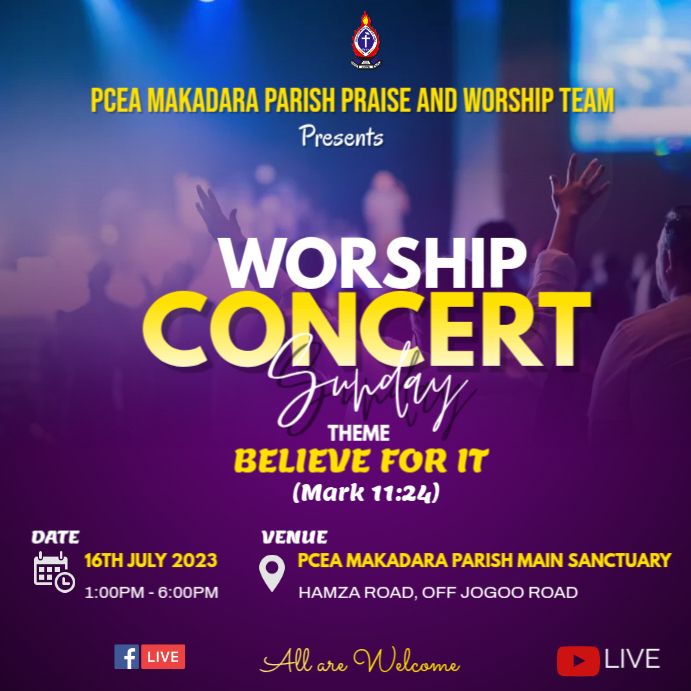 Church band Worship experience concert poster Template | PosterMyWall