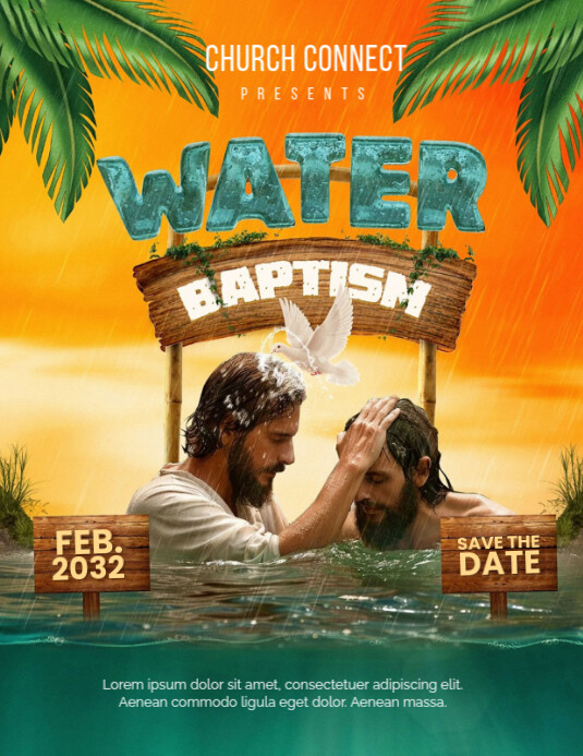 Church baptism Template | PosterMyWall