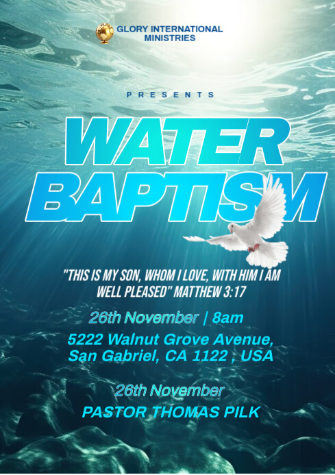 Copy of Church Baptism Service A3 | PosterMyWall