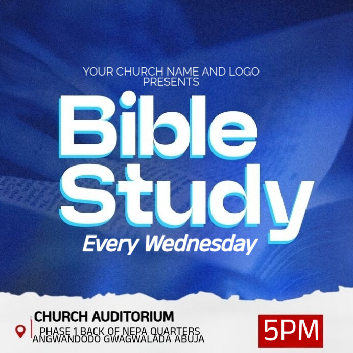 Church bible study, bible study lesson Template | PosterMyWall