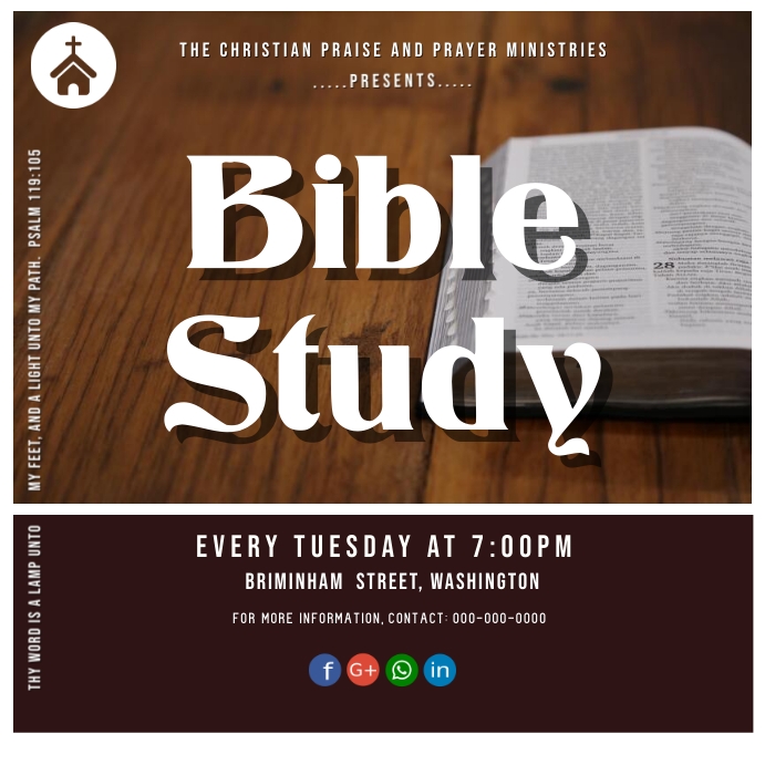 Church Bible Study Template | PosterMyWall