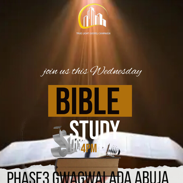CHURCH /bible study Template | PosterMyWall