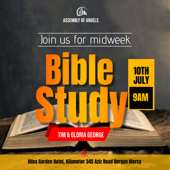 Plantilla de church bible study | PosterMyWall