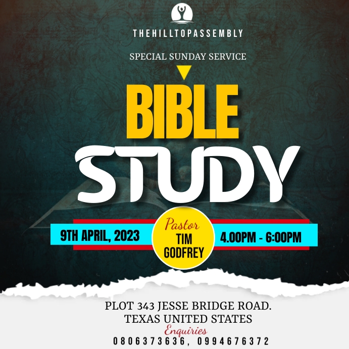 Plantilla de Church bible study | PosterMyWall