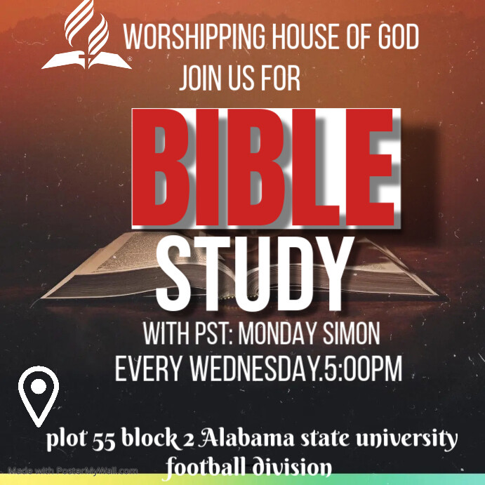 Modèle CHURCH/bible study | PosterMyWall