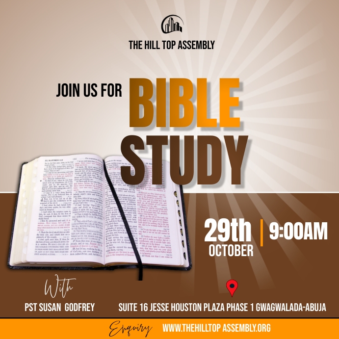 Church bible study Template | PosterMyWall