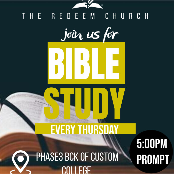 Plantilla de CHURCH/bible study | PosterMyWall