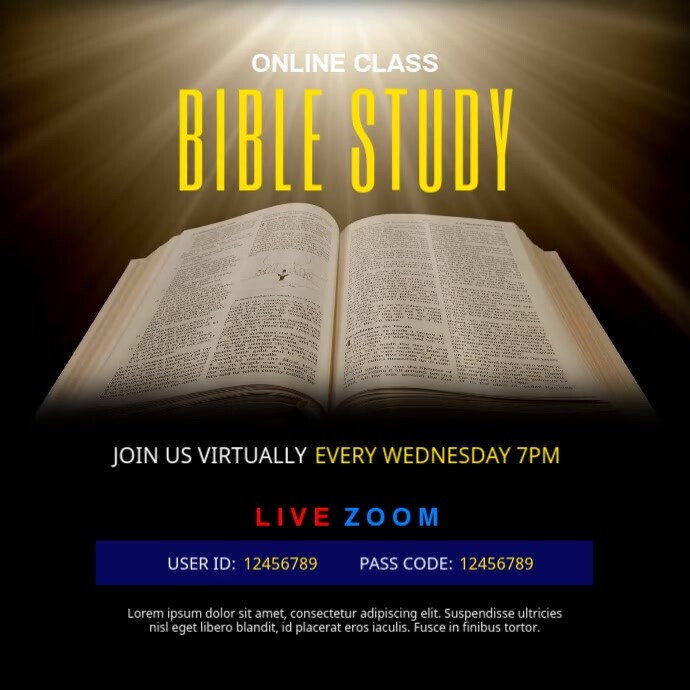 Church Bible Study Template | PosterMyWall