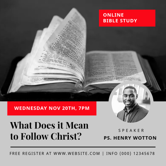 Church Bible Study Template | PosterMyWall