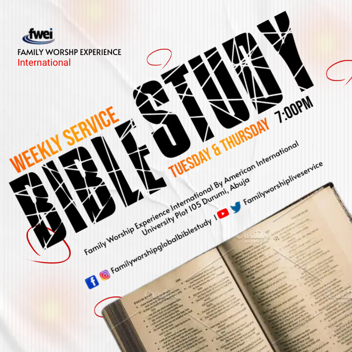 Modèle Church Bible study event flyer | PosterMyWall