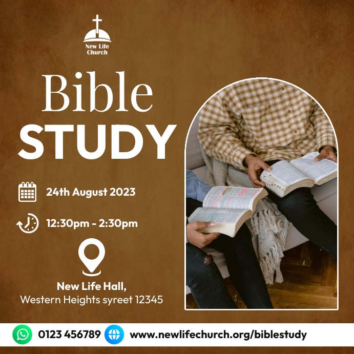 Church bible study flyer Template | PosterMyWall