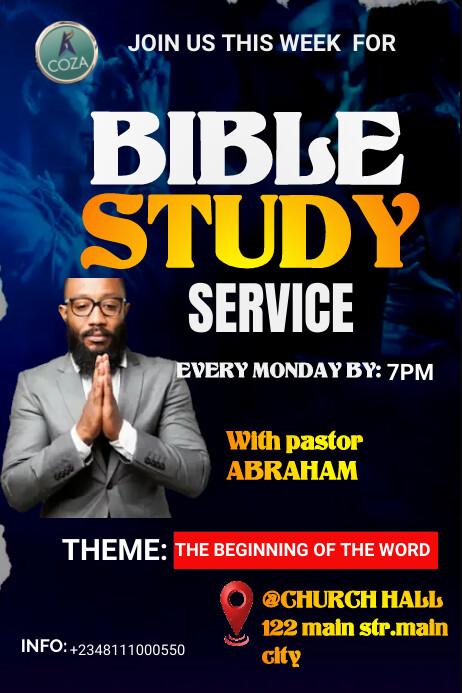 Plantilla de Church bible study flyer | PosterMyWall