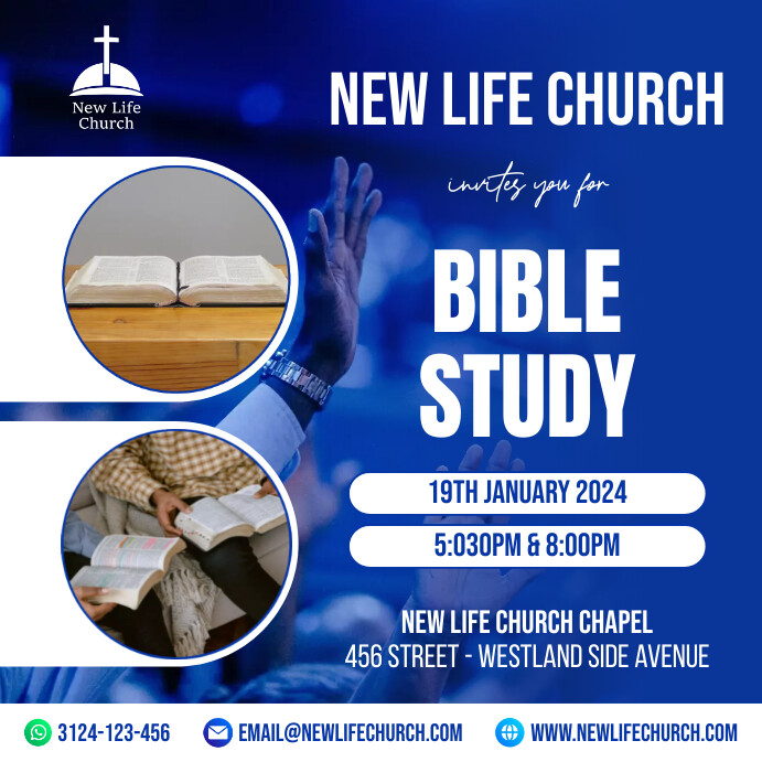 church bible study flyer template | PosterMyWall