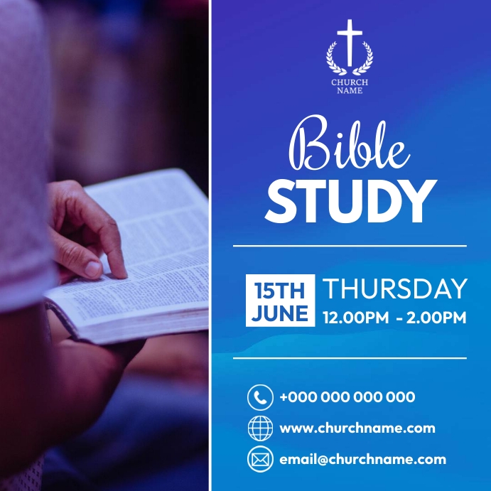 church bible study flyers Template | PosterMyWall