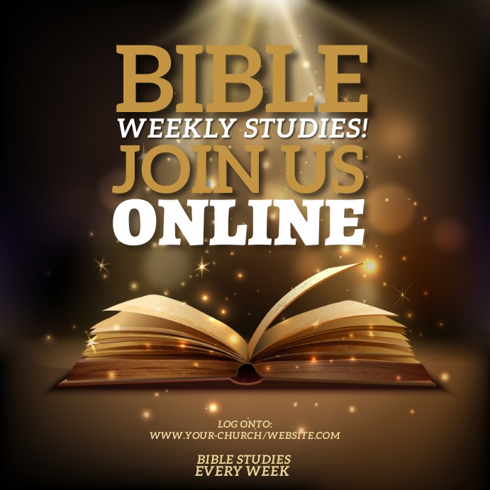 church bible study online from home template | PosterMyWall