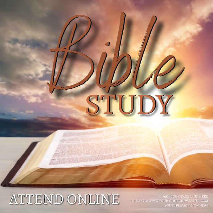 church bible study online from home template | PosterMyWall