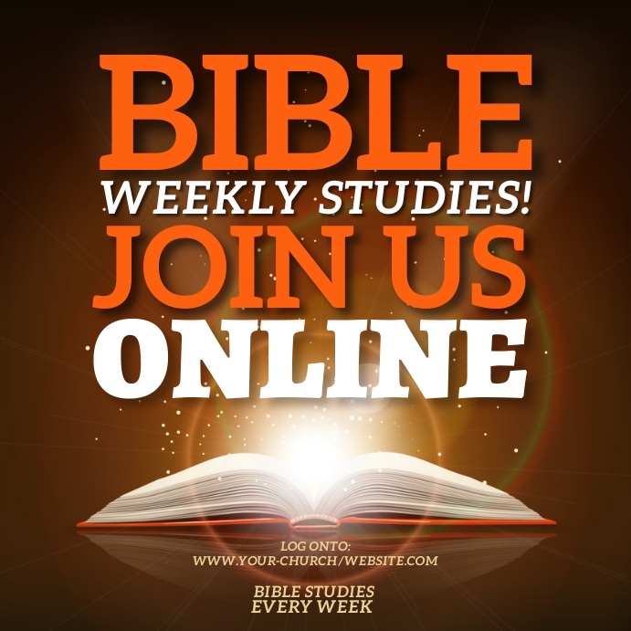 church bible study online from home template | PosterMyWall