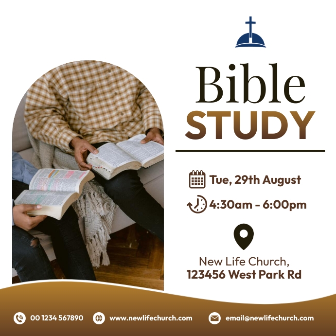 Church bible study poster Template | PosterMyWall