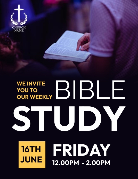 Plantilla de church bible study poster | PosterMyWall