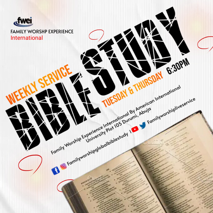 Modèle Church Bible study template | PosterMyWall