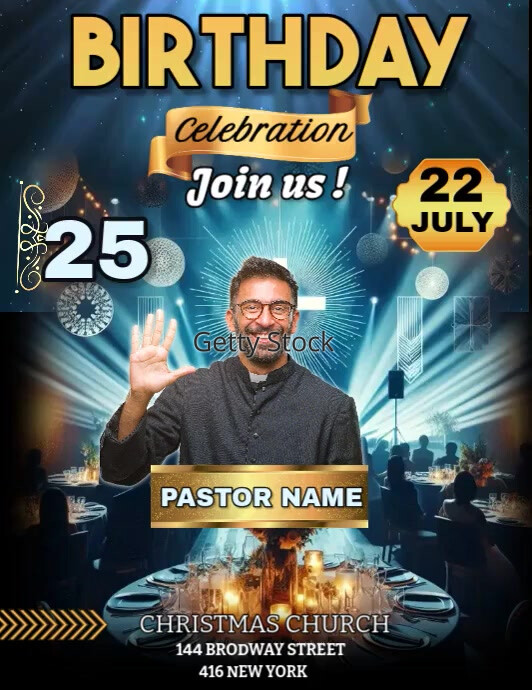 Copy of Church birthday celebration party | PosterMyWall