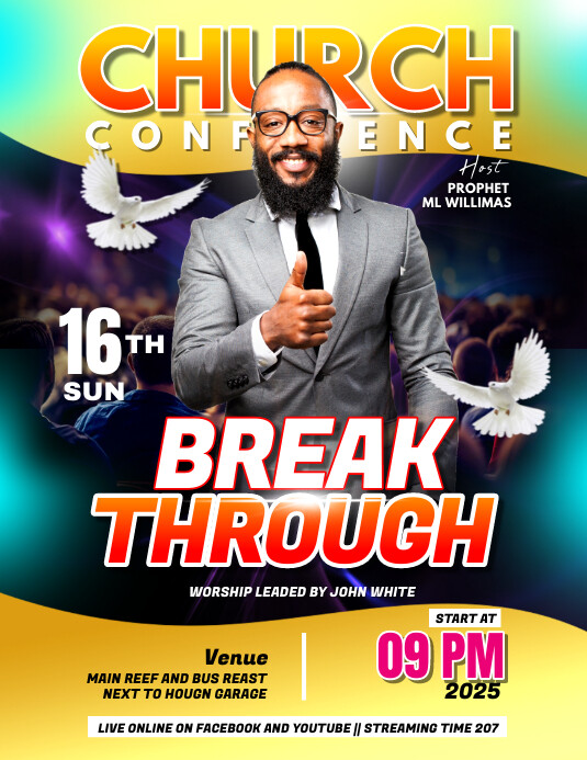 CHURCH BREAK THROUGHH Template | PosterMyWall