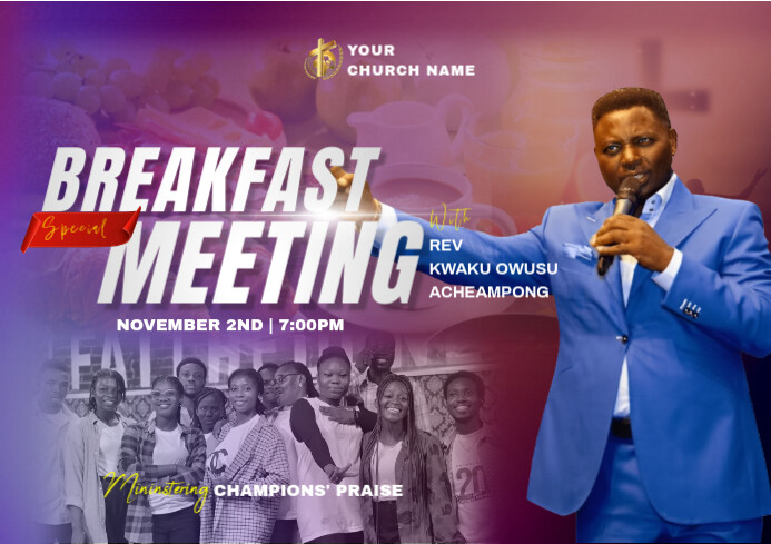 Church Breakfast Meeting Template | PosterMyWall